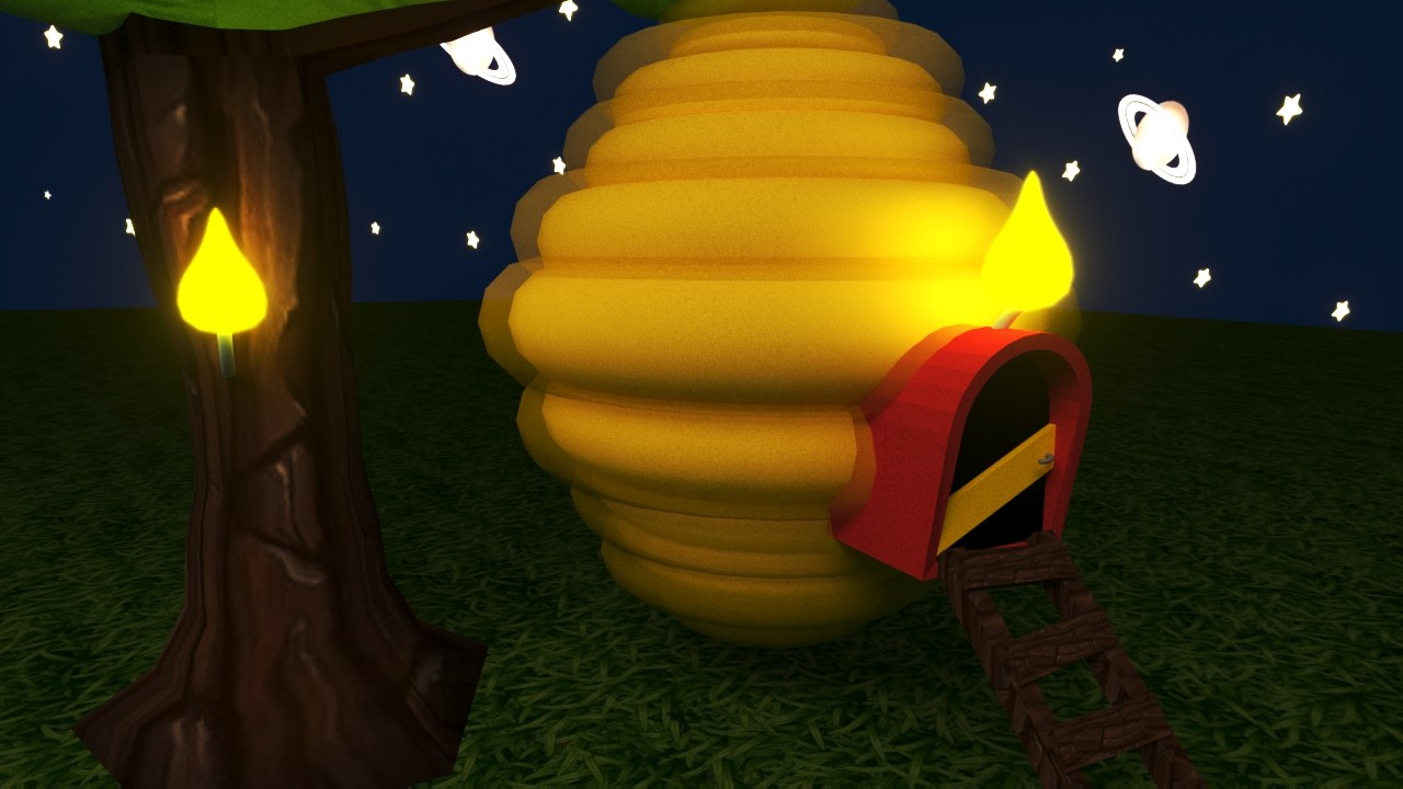 ArtStation - Lowpoly Bee House (untextured) | Game Assets