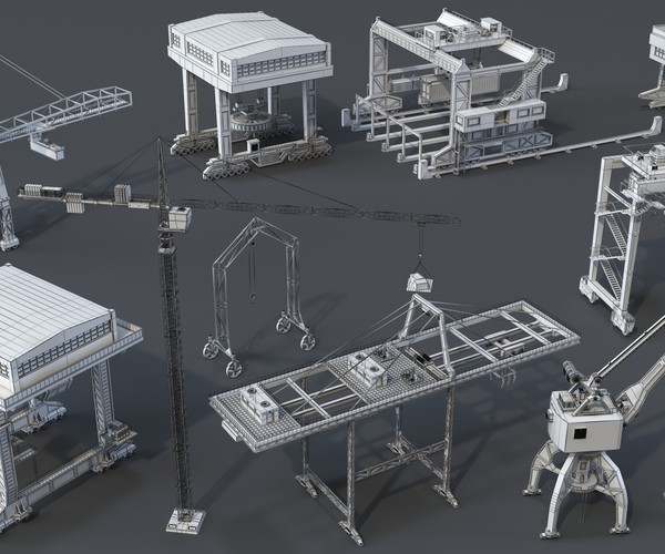 ArtStation - Cranes - 11 pieces | Game Assets