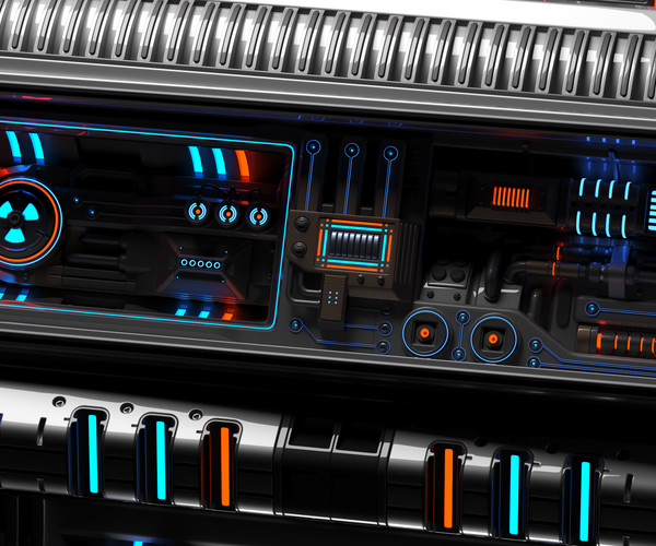 ArtStation - Sci Fi Mega Engine KITBASH 3D model | Resources