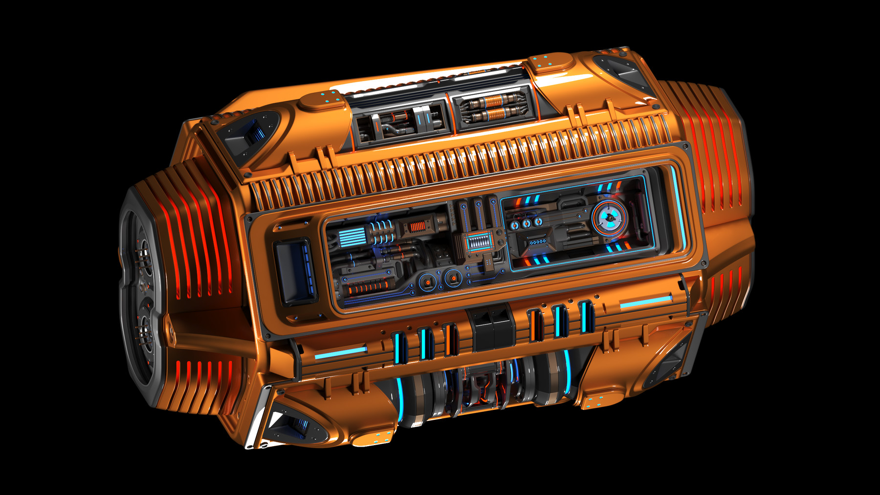 ArtStation - Sci Fi Mega Engine KITBASH 3D model | Resources