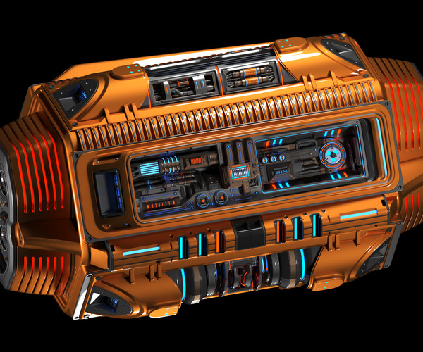 ArtStation - Sci Fi Mega Engine KITBASH 3D model | Resources