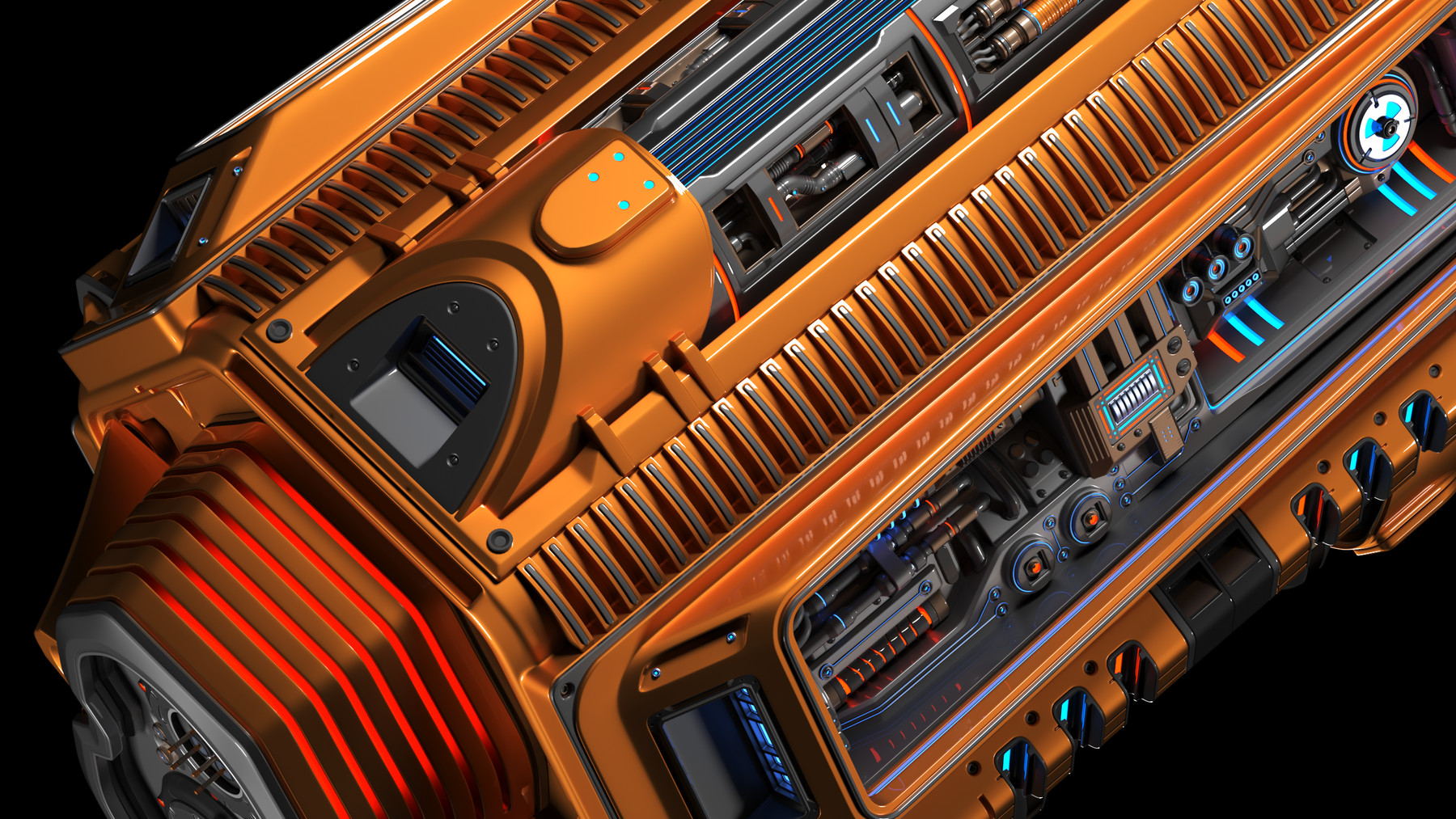 ArtStation - Sci Fi Mega Engine KITBASH 3D model | Resources