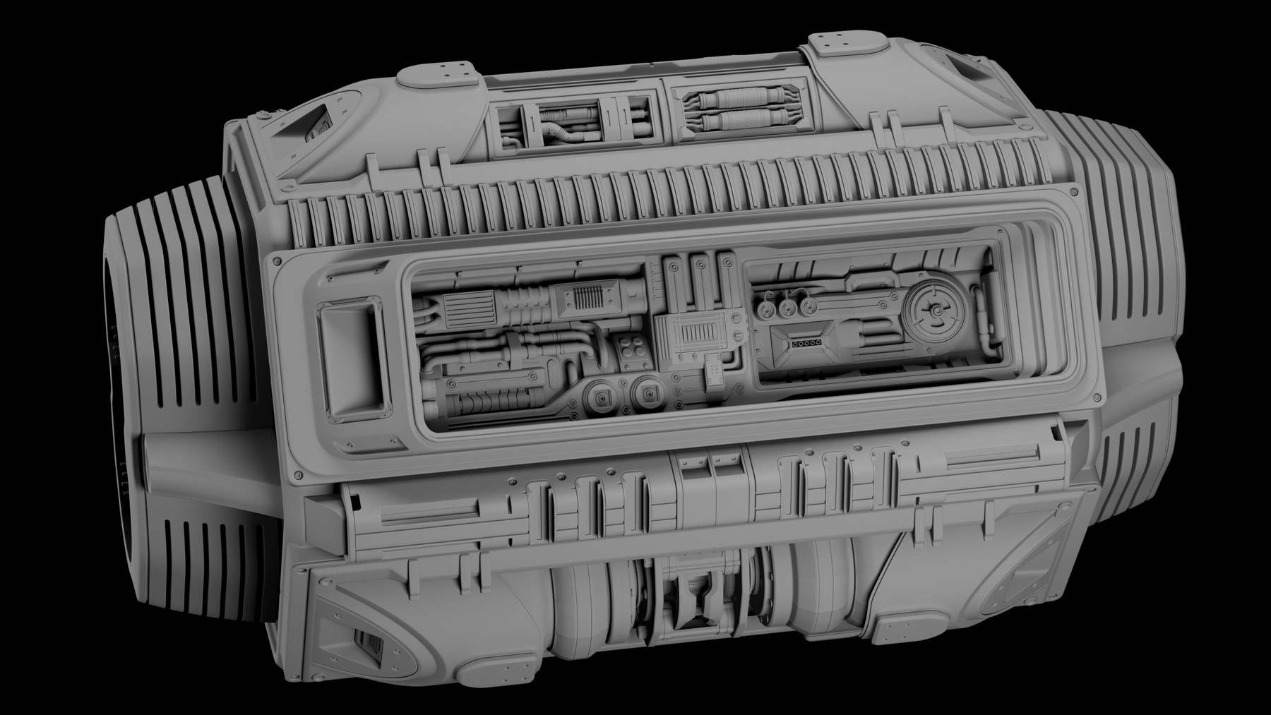 ArtStation - Sci Fi Mega Engine KITBASH 3D model | Resources