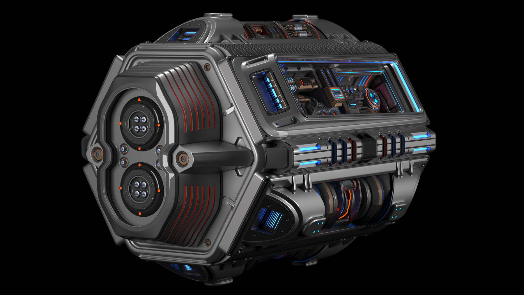 ArtStation - Sci Fi Mega Engine KITBASH 3D model | Resources