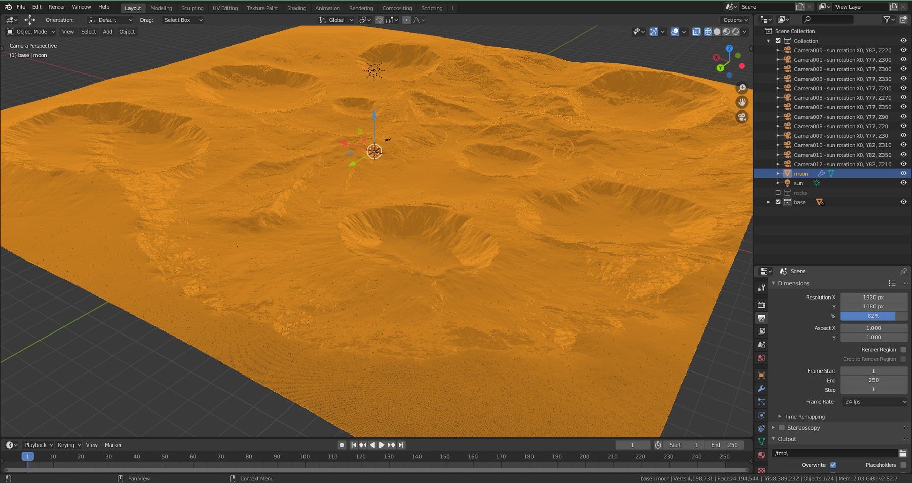 ArtStation - Map004 - Moon - lunar landscape in Blender | Resources