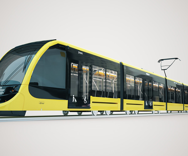 ArtStation - CAF Urbos tram 4k texture PBR ready Low-poly | Game Assets