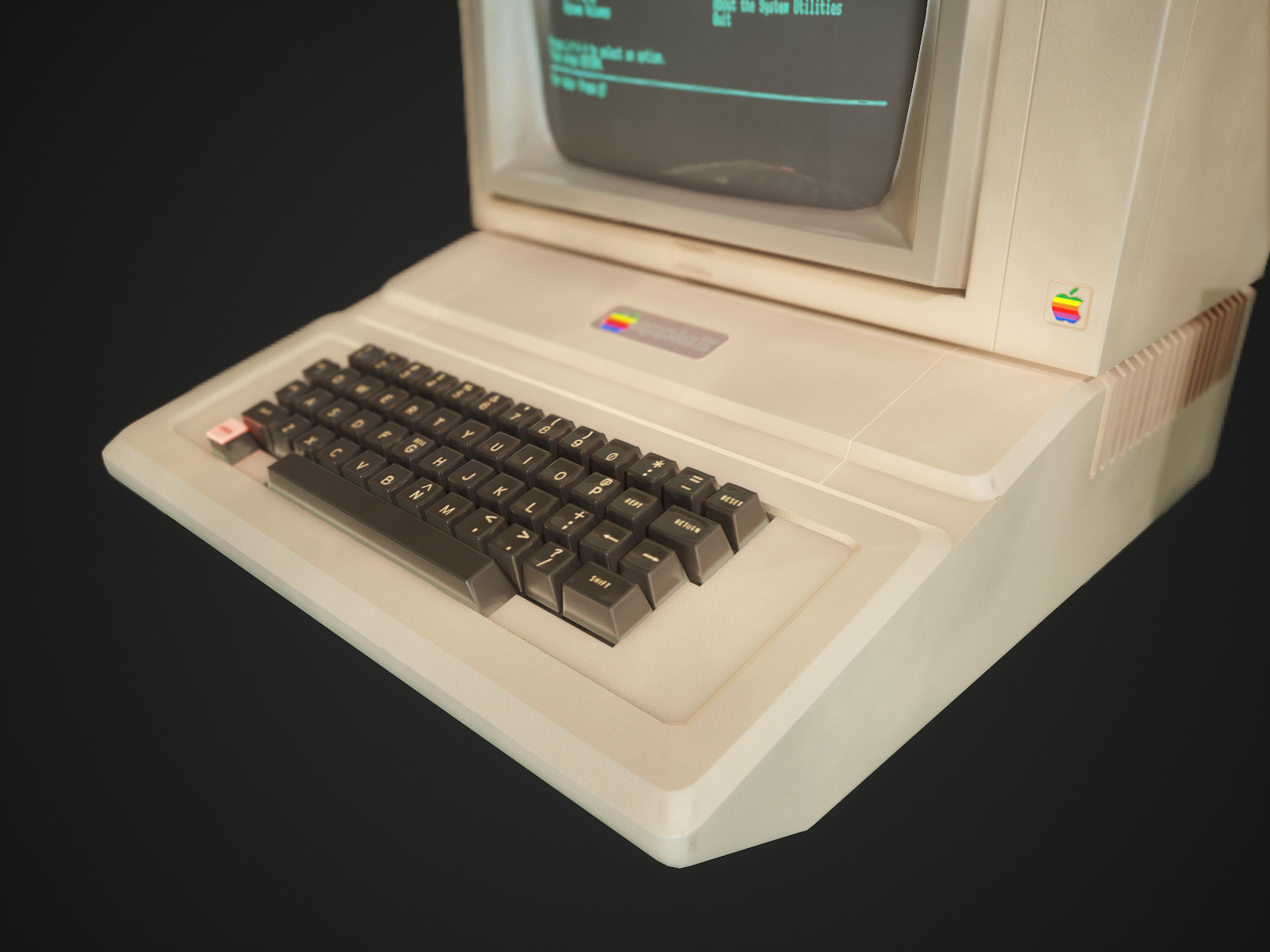 ArtStation - Apple II computer - PBR Game Ready model VR-AR Low-poly ...