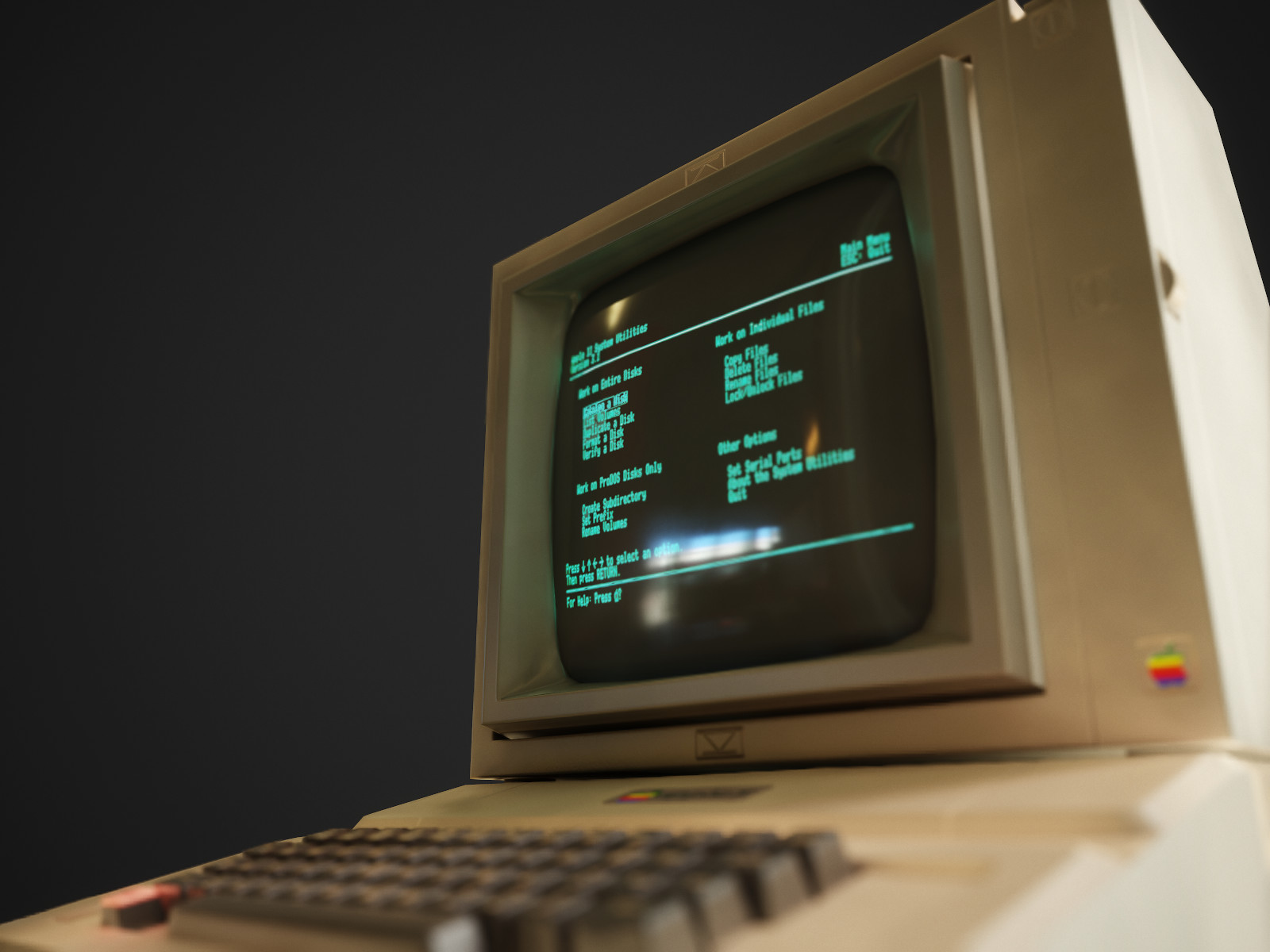 ArtStation - Apple II computer - PBR Game Ready model VR-AR Low-poly ...