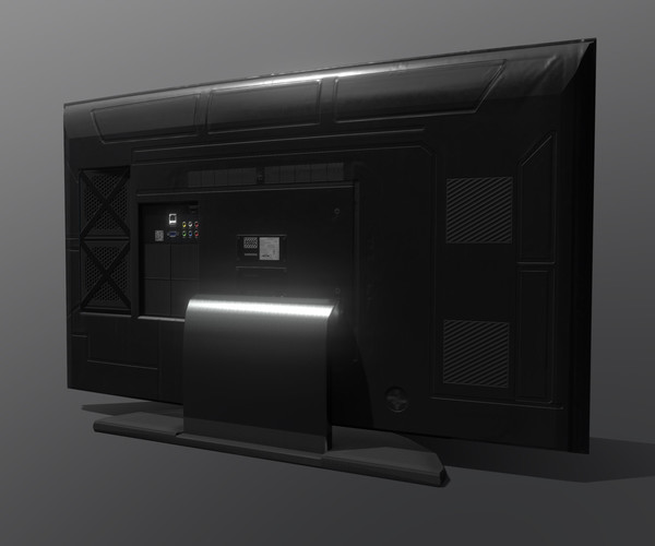 ArtStation - Low Poly Modern Curved Television | Game Assets