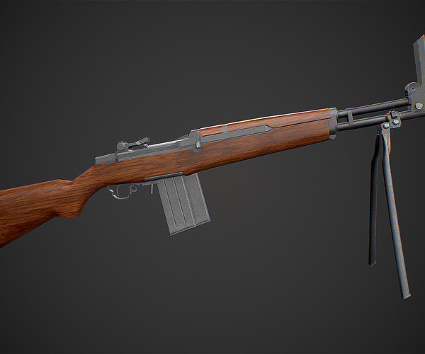 ArtStation - Beretta BM 59 rifle Low-poly 3D model | Game Assets