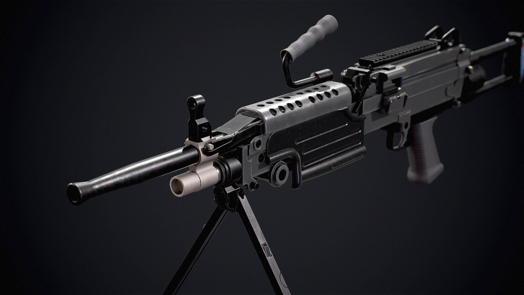 ArtStation - Semi Automatic Rifle FN M249S PARA Low-poly 3D model ...