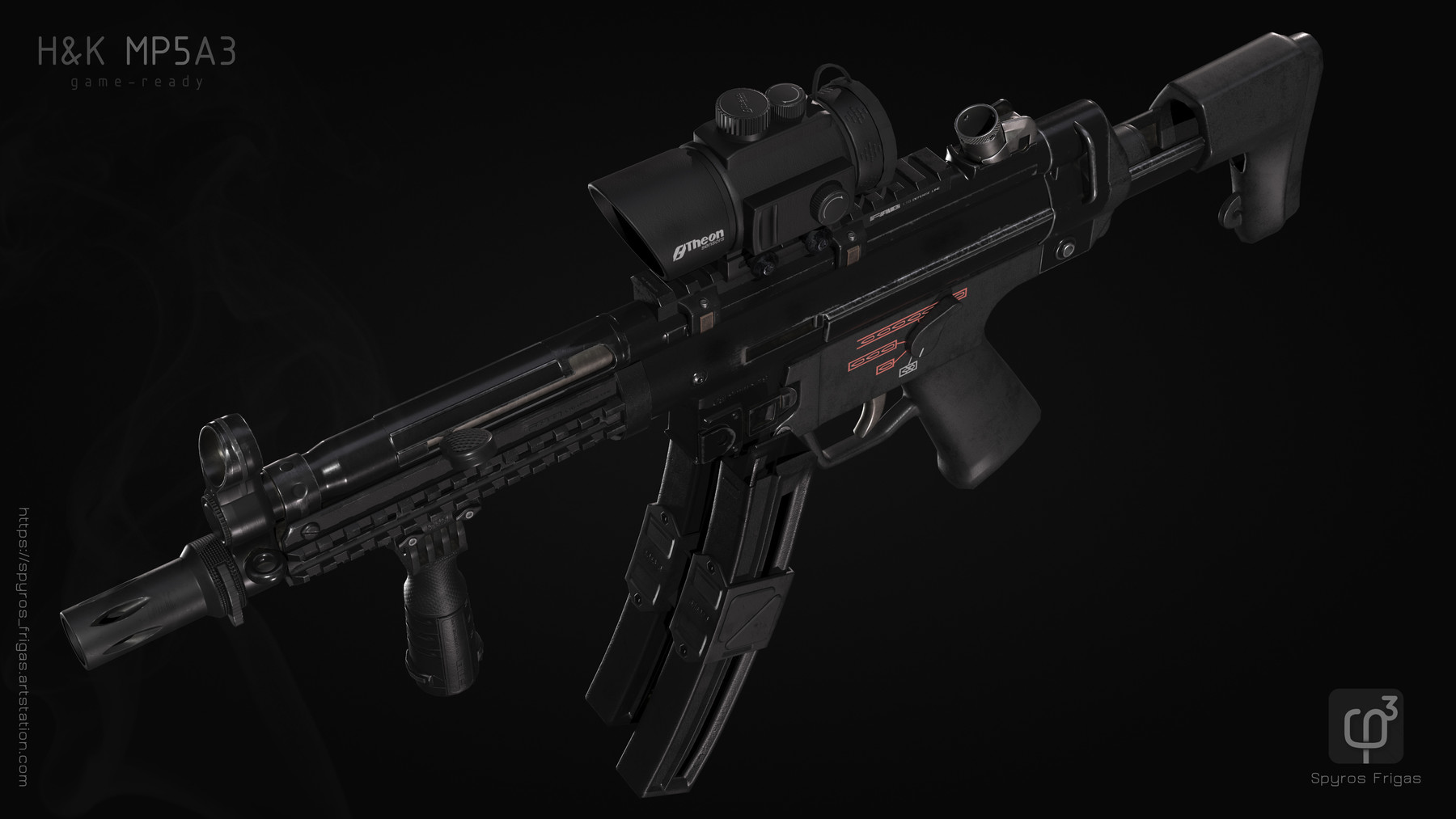 ArtStation - H&K MP5A3 pack (standard factory version and accessories ...