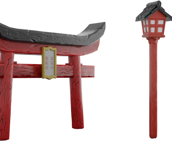 ArtStation - Styalized Japanese Props Double Pack | Resources