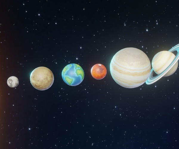 ArtStation - Stylized Solar System 3D Model | Game Assets