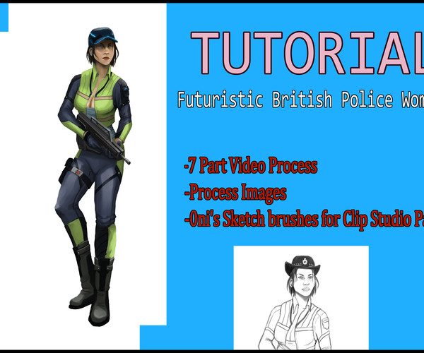 ArtStation - Futuristic Police Woman Concept Process | Tutorials