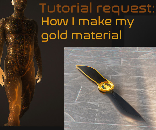 ArtStation - Gold material design | Tutorials