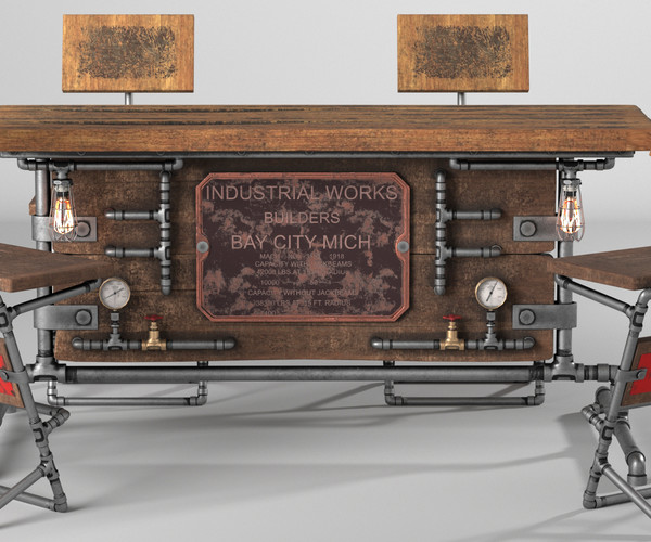 ArtStation - Steampunk Table Set | Resources