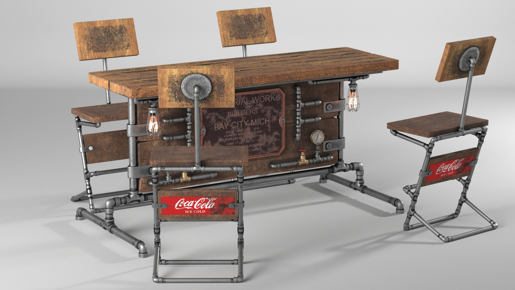 ArtStation - Steampunk Table Set | Resources