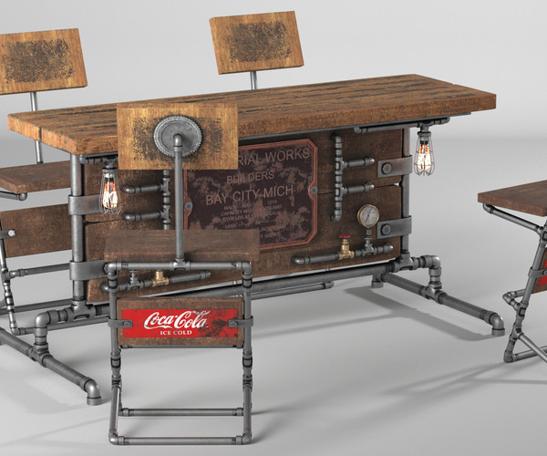 ArtStation - Steampunk Table Set | Resources