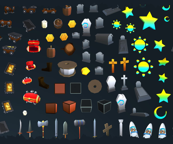ArtStation - Mega Sprites pack - lots of pre-rendered props | Game Assets