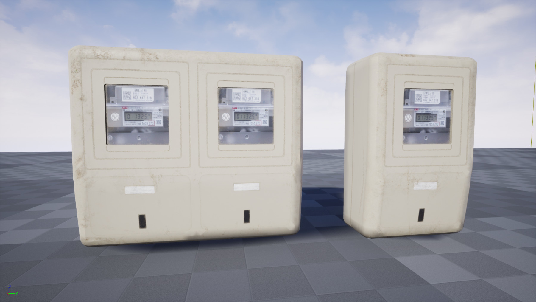 ArtStation - Two Electricity Meters | Game Assets