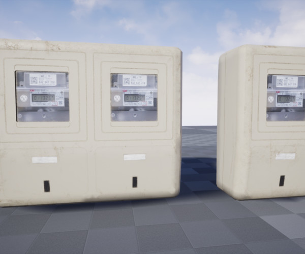 ArtStation - Two Electricity Meters | Game Assets