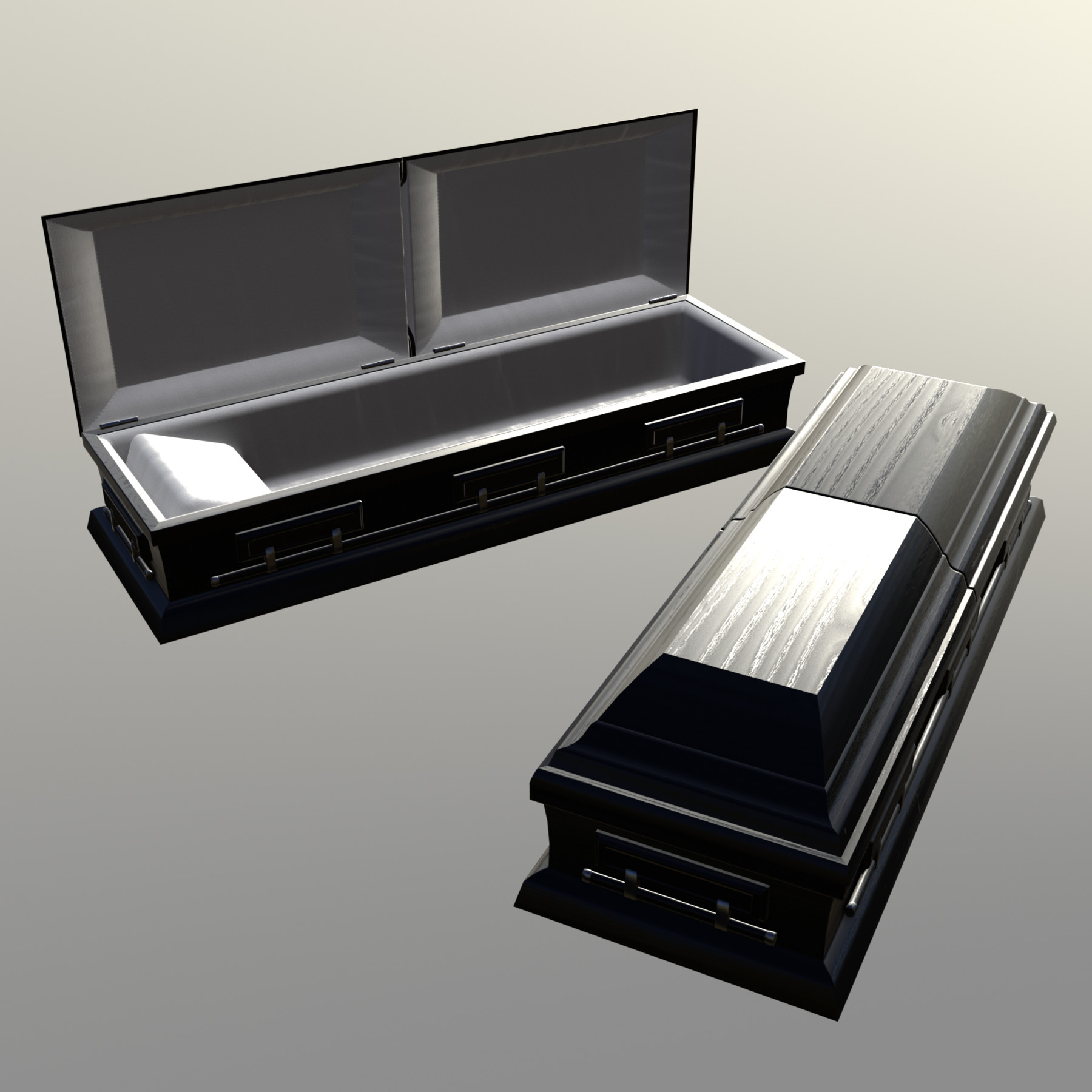 ArtStation - Wooden Casket Black | Game Assets