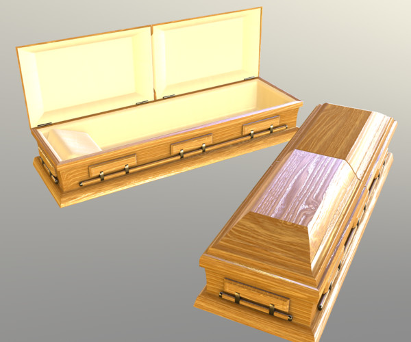 ArtStation - Wooden Casket Oak | Game Assets