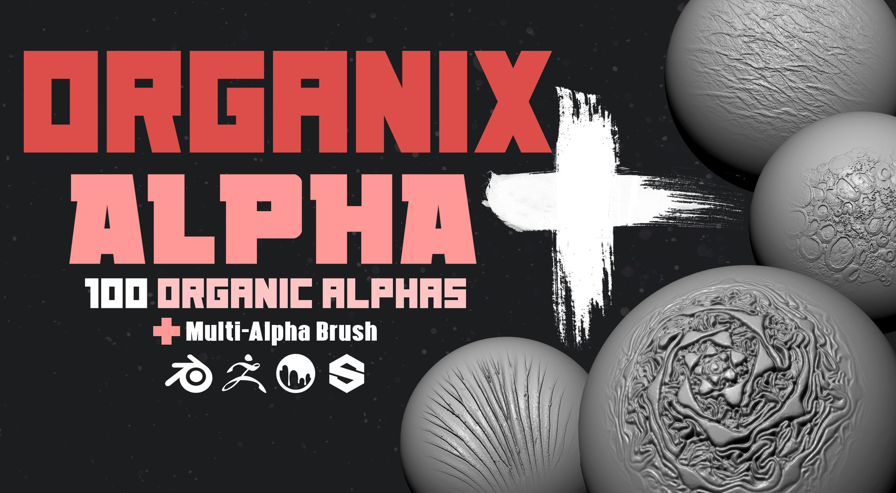 ArtStation - Organix Alpha + : Zbrush Organic Brushes and Alphas | Brushes