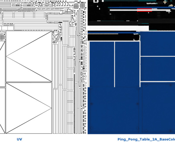 ArtStation - Ping Pong Table 2A | Game Assets