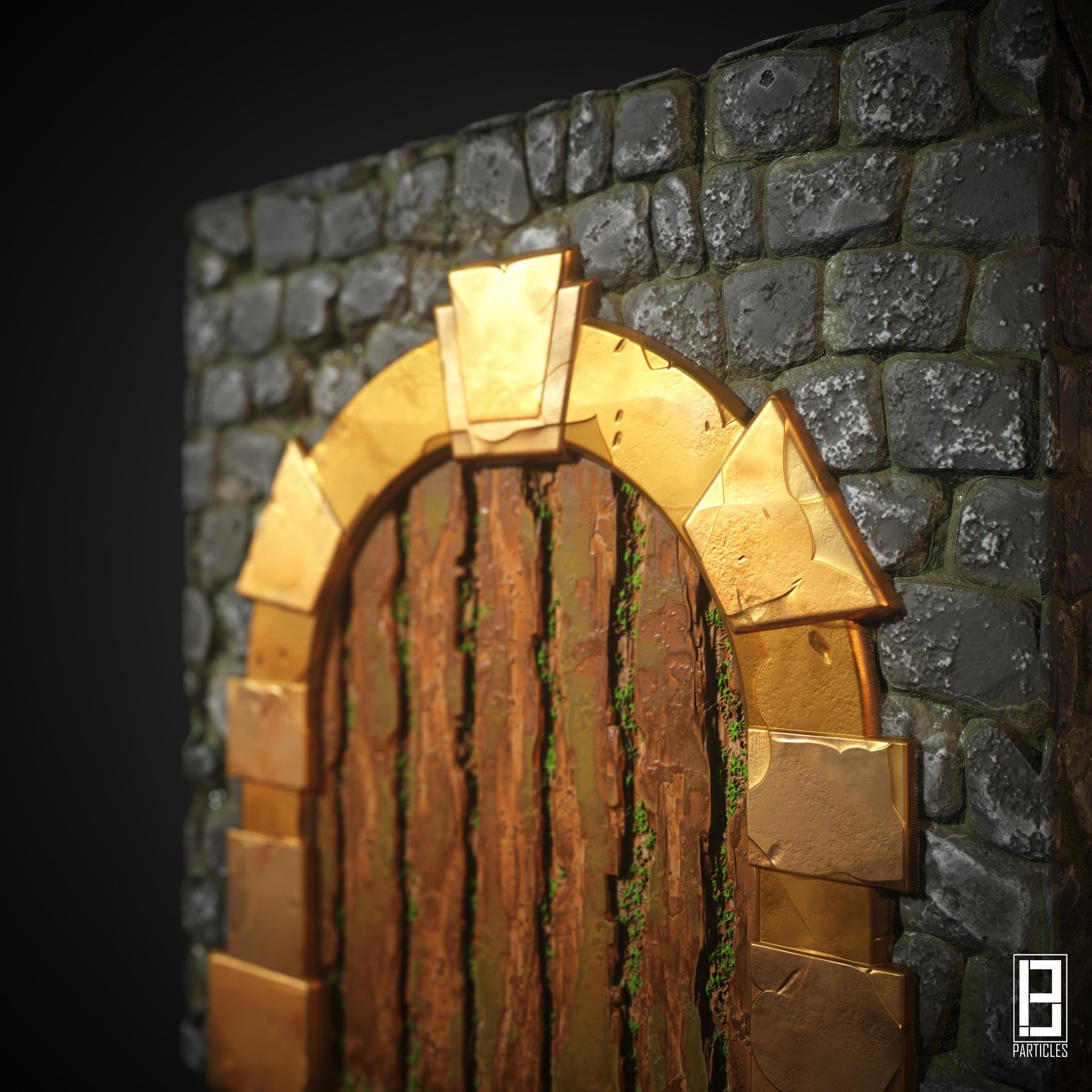 ArtStation - 4k PBR Texture Of Stylized Stone wall Door | Resources