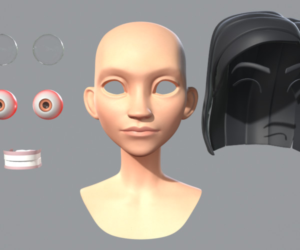 ArtStation - Cartoon female character base mesh | Game Assets