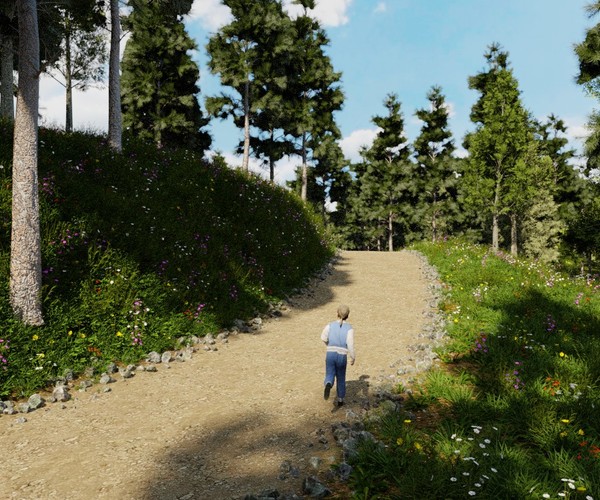 ArtStation - Forest paths in Blender | Game Assets