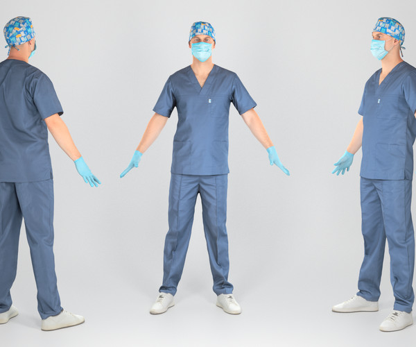 ArtStation - Surgical doctor male ready for animation 112 | Resources
