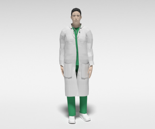 ArtStation - Low Poly Man Doctor | Resources