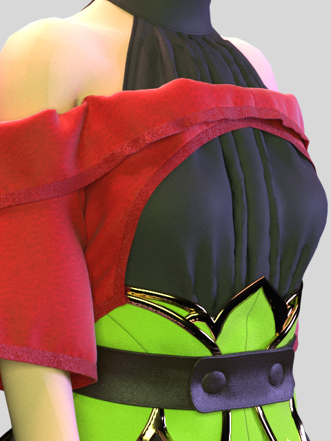 ArtStation - Female Red Cloak - 36 Marvelous Designer and Clo3D | Game ...