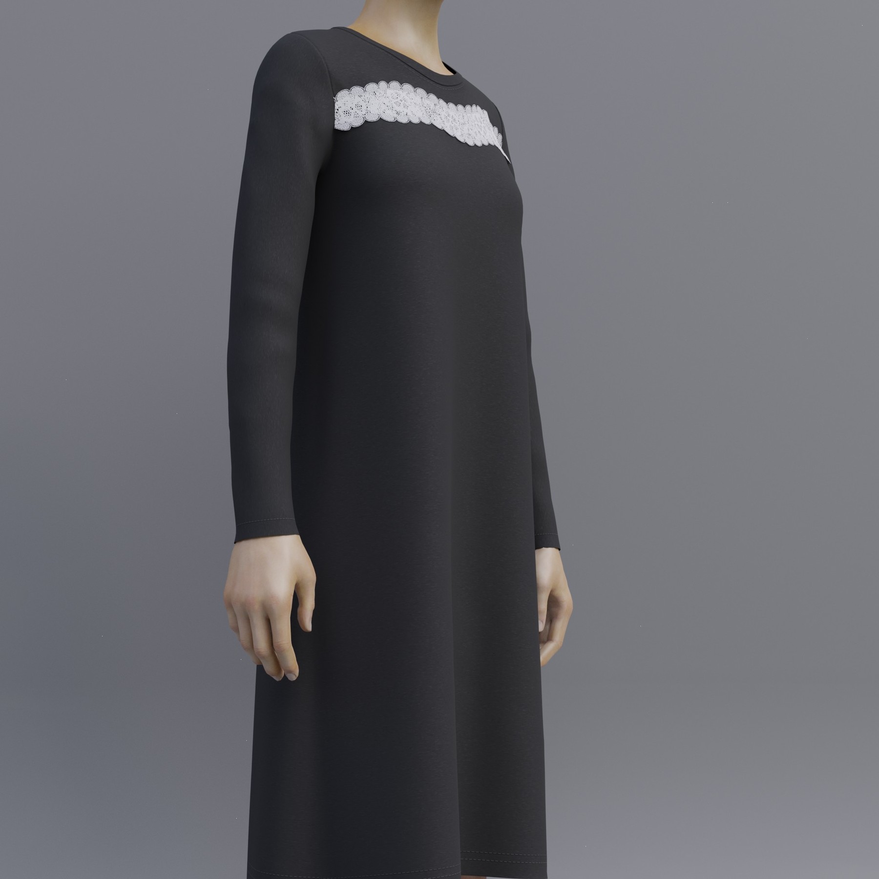 ArtStation - Sheath dress - 2 Different textures female dress 3D Model ...