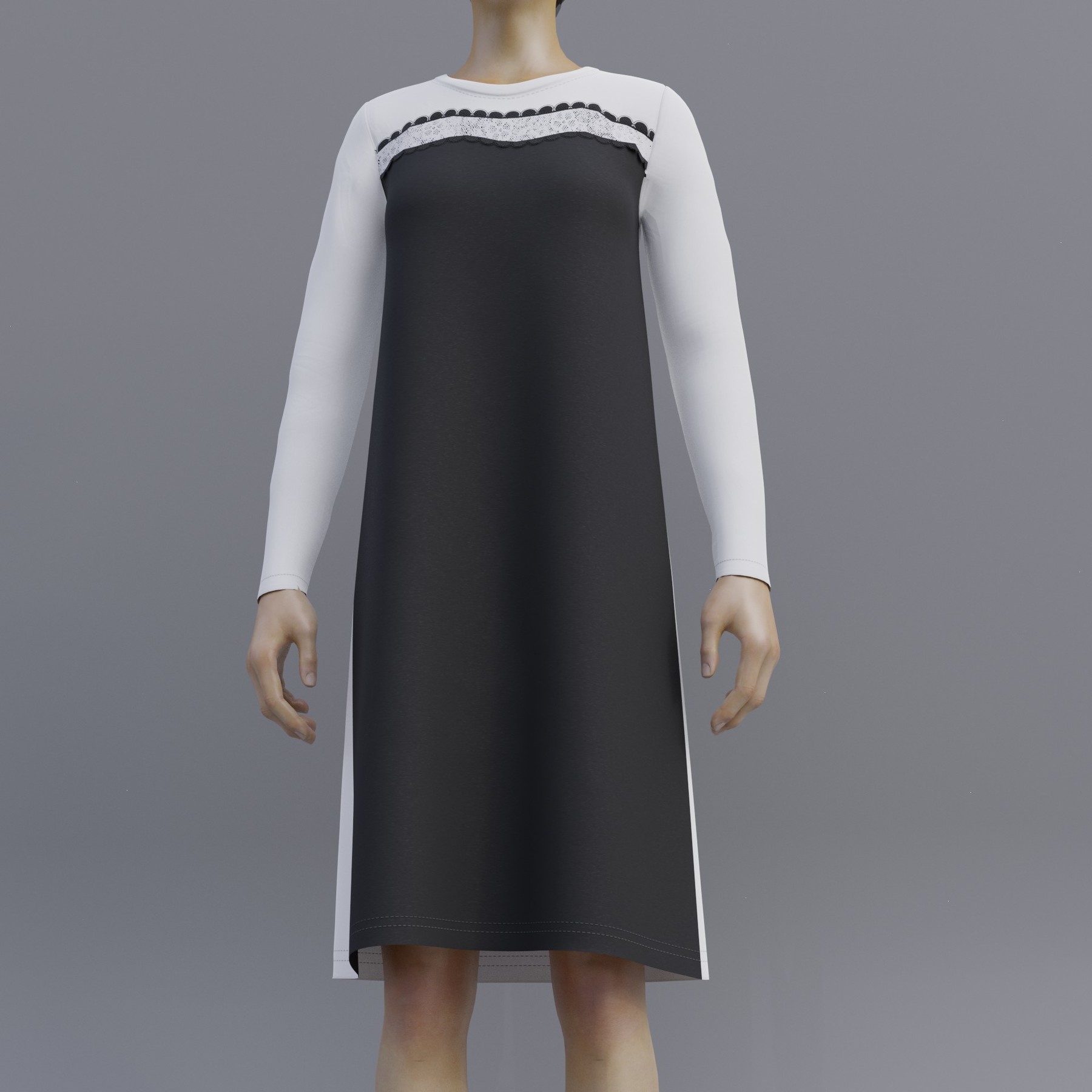 ArtStation - Sheath dress - 2 Different textures female dress 3D Model ...