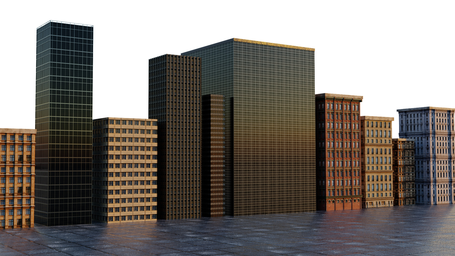 ArtStation - 10 High Rise Building Model Pack | Low Poly | Game Ready ...
