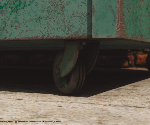 ArtStation - Garbage Container | 3D model | Textures 4k | Resources