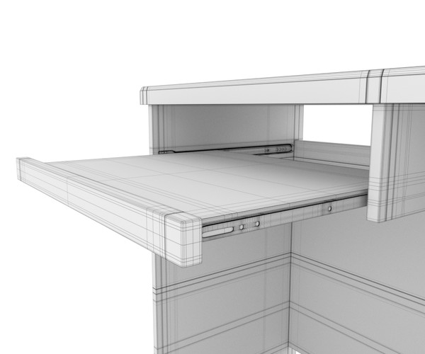 ArtStation - 3D Model: Wooden Desk | Resources