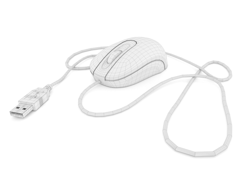 ArtStation - 3D Model: Computer Wired Mouse - Microsoft | Resources