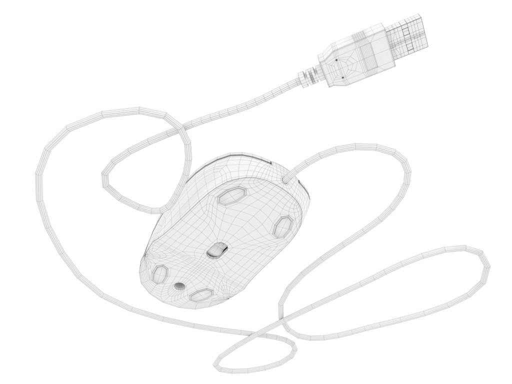 ArtStation - 3D Model: Computer Wired Mouse - Microsoft | Resources