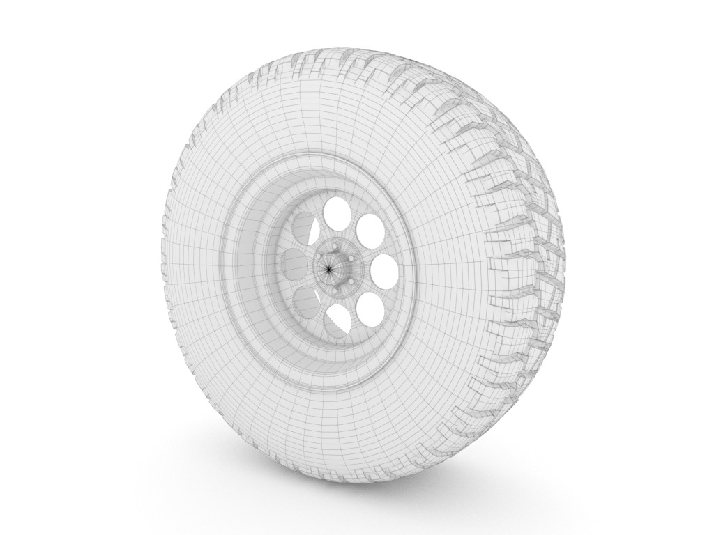 ArtStation - 3D Model: Off-road Wheel | Resources