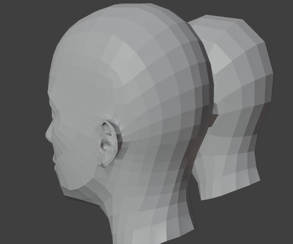 ArtStation - Female Heads Low-poly 3D Model | Game Assets