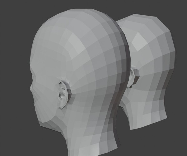 ArtStation - Female Heads Low-poly 3D Model | Game Assets