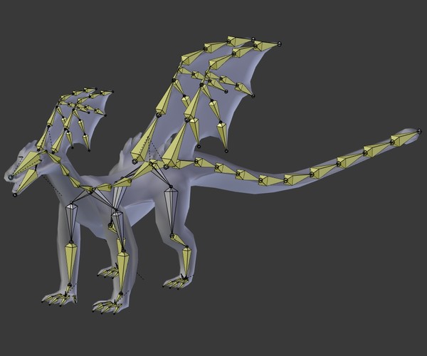 ArtStation - 3D Model: Dragon Rigged | Resources