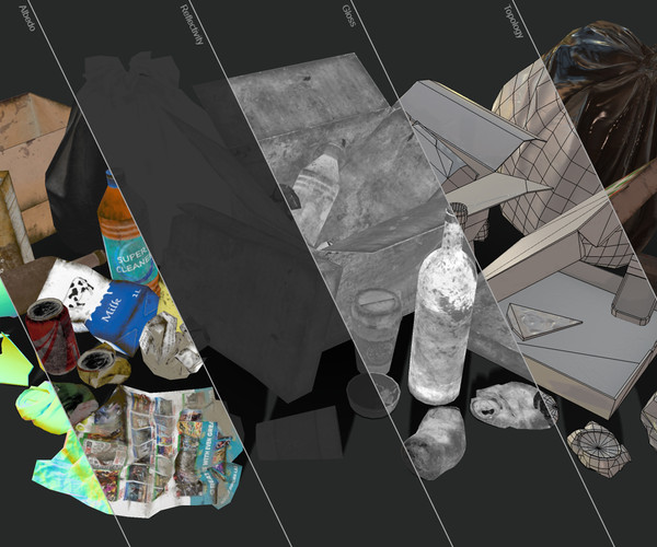 ArtStation - Urban Trash with Garbage Bags - Low Poly | Game Assets