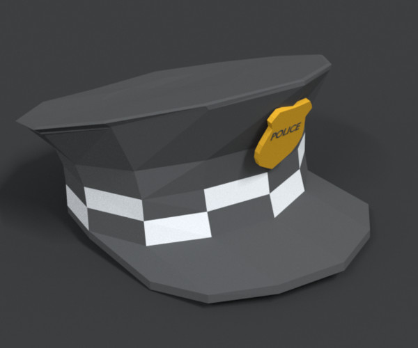 ArtStation - Low Poly Cartoon Police Hat | Resources