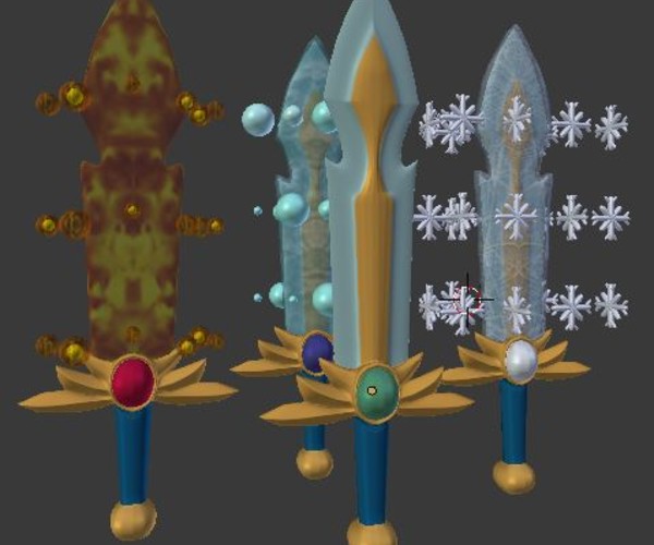 ArtStation - Elements Swords(Weapon) | Game Assets